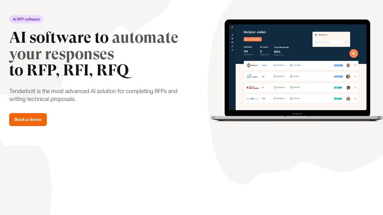 AI RFP Automation Software — Win More RFPs | Tenderbolt